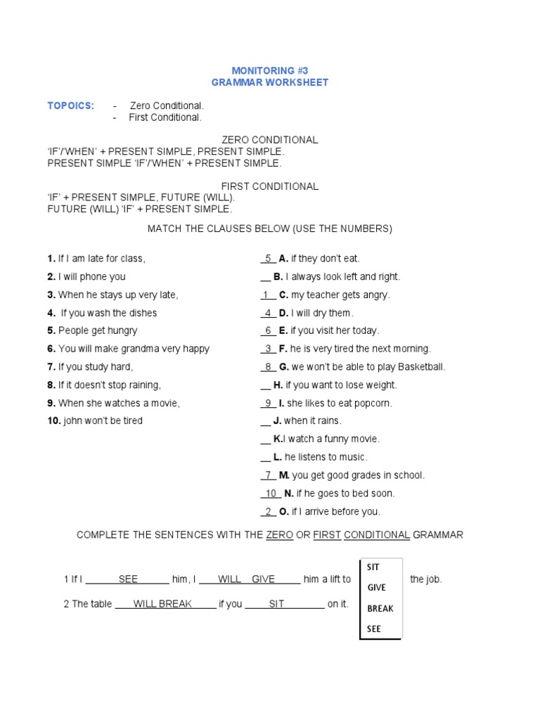 Monitoring Worksheet | PDF