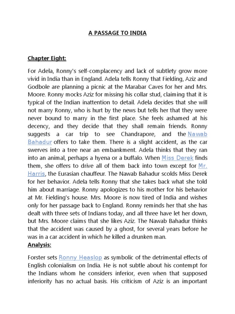 A PASSAGE TO INDIA (Complete Novel) | PDF