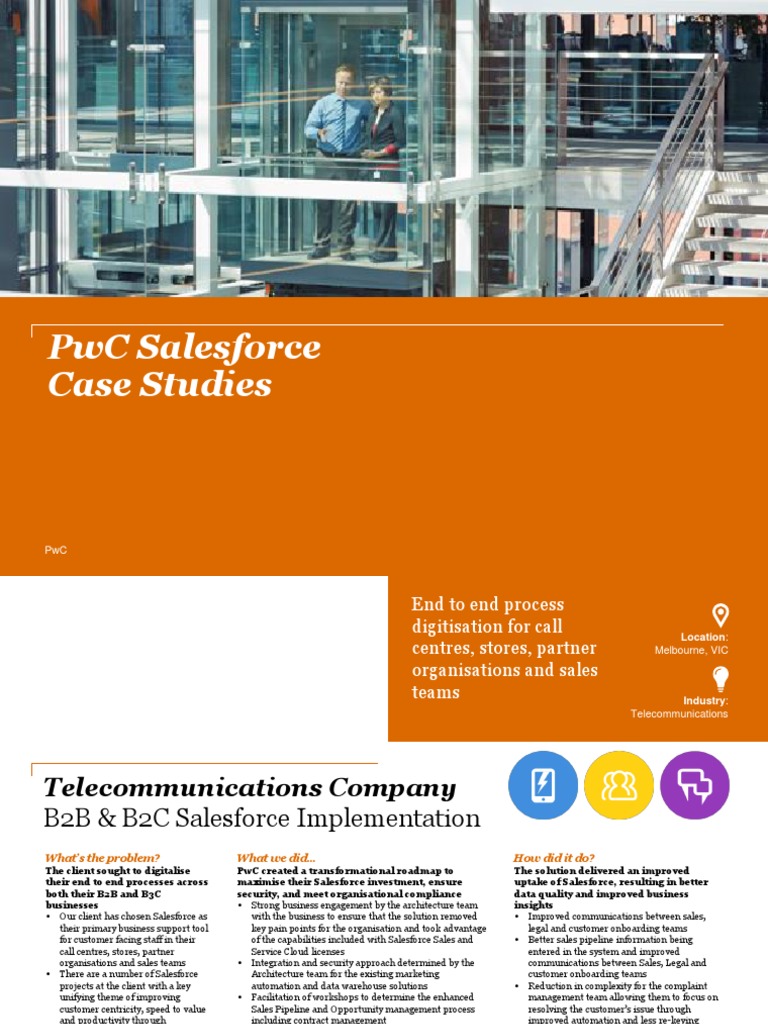PWC Salesforce Case Studies | PDF | Customer Relationship Management ...