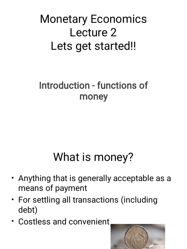 Functions of Money in Economics | PDF