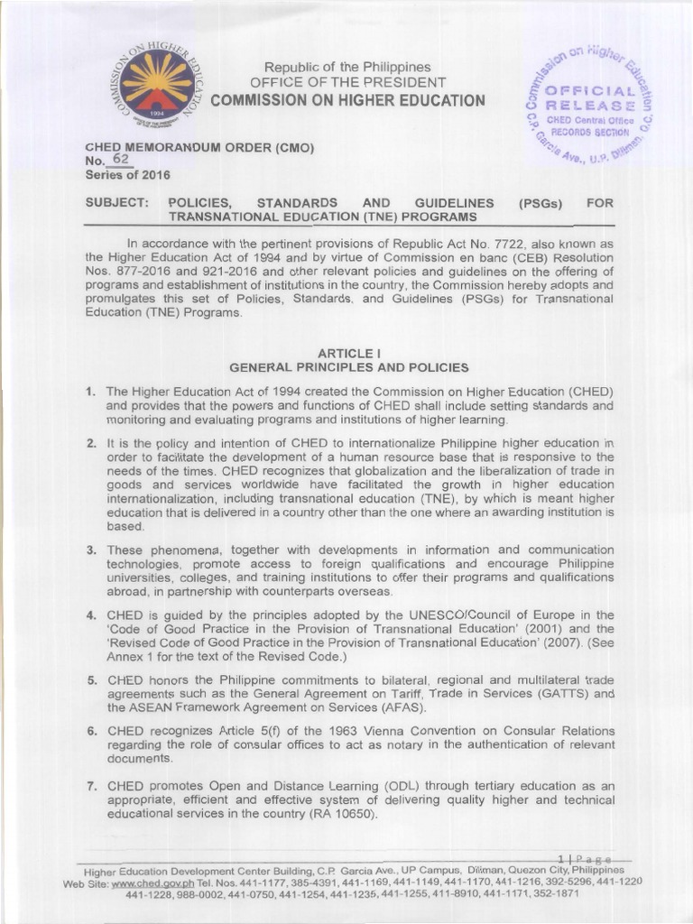 CMO 62 S. 2016 | PDF