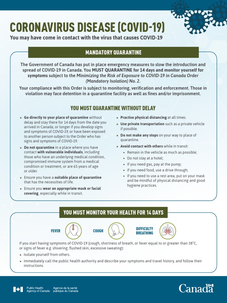Coronavirus Disease (Covid-19) : Mandatory Quarantine | PDF ...