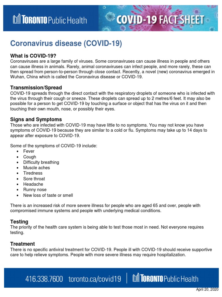 8d59 Fact Sheet - Novel Coronavirus | PDF | Health Sciences | Epidemiology