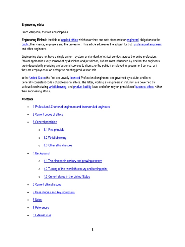 Engineering Ethics | PDF | Engineer | Engineering