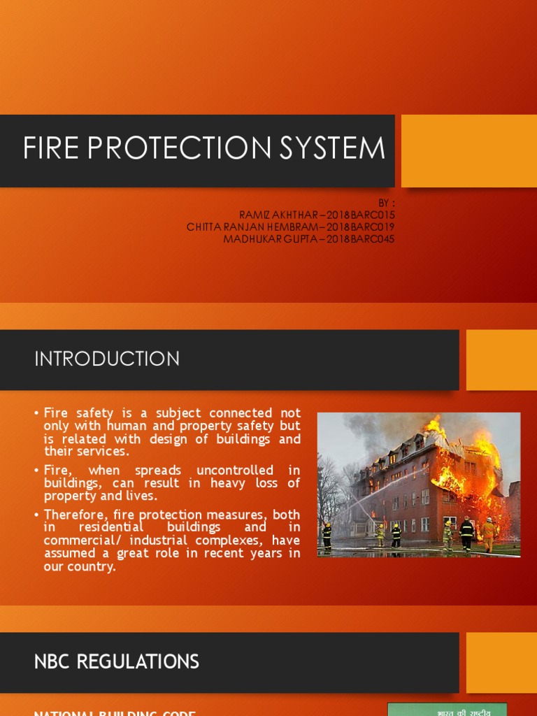 Fire Protection System According To NBC India | PDF | Active Fire ...