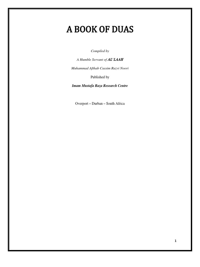 A Book of Duas | PDF | Ramadan | Muhammad
