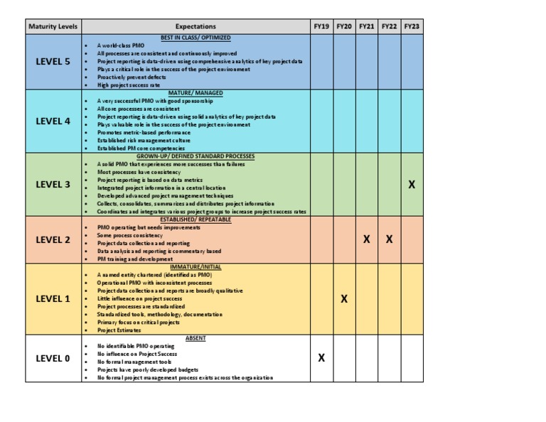 PMO Maturity Levels | PDF | Analytics | Project Management