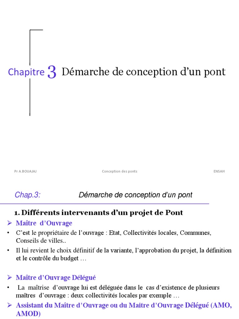 Chapitre 3 (Cours de Ponts) | PDF | Pont | Entrepreneur principal