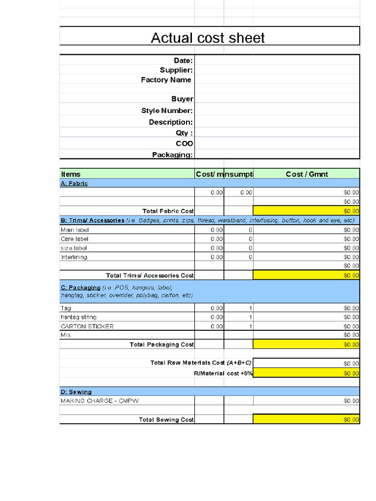 Garment Costing and Pricing Guide | PDF | Textiles | Industries