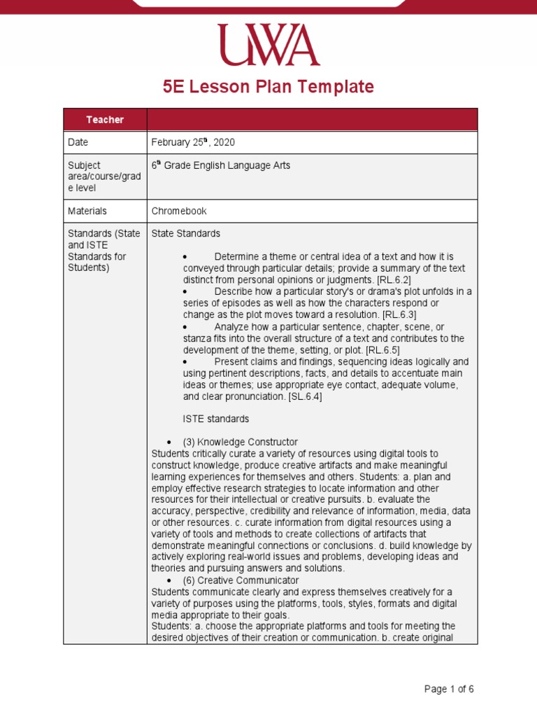 Ed508-5e-Lesson Plan 2 Group | PDF | Educational Assessment ...