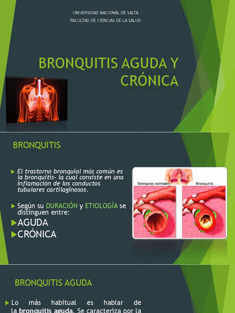 Diferencias entre bronquitis aguda y crónica | PDF | Tos | Bronquitis