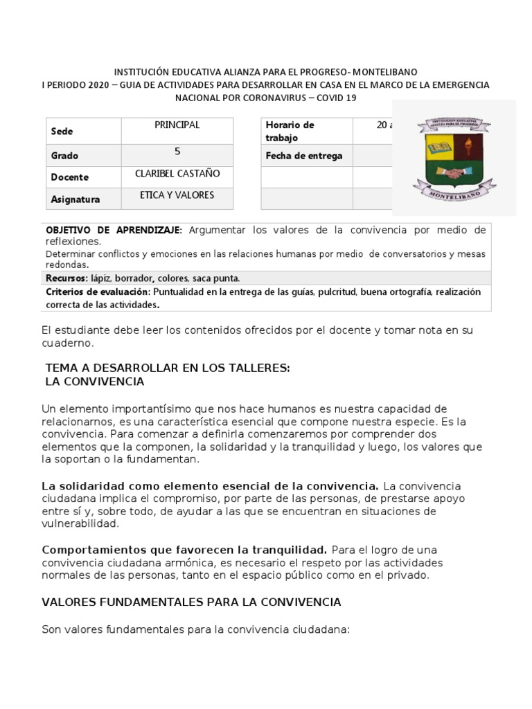 Taller 1 de Eticas y Valores GJHFG | PDF | Derechos humanos | Science