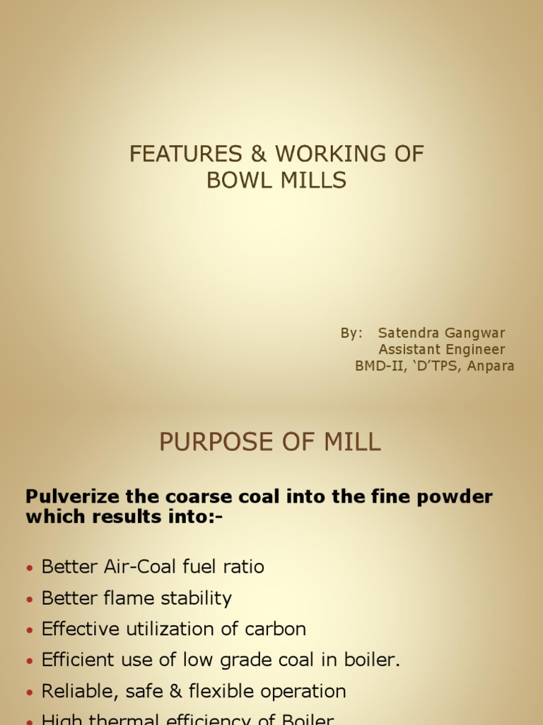 Features & Working of Bowl Mills | PDF | Energy Technology | Building ...