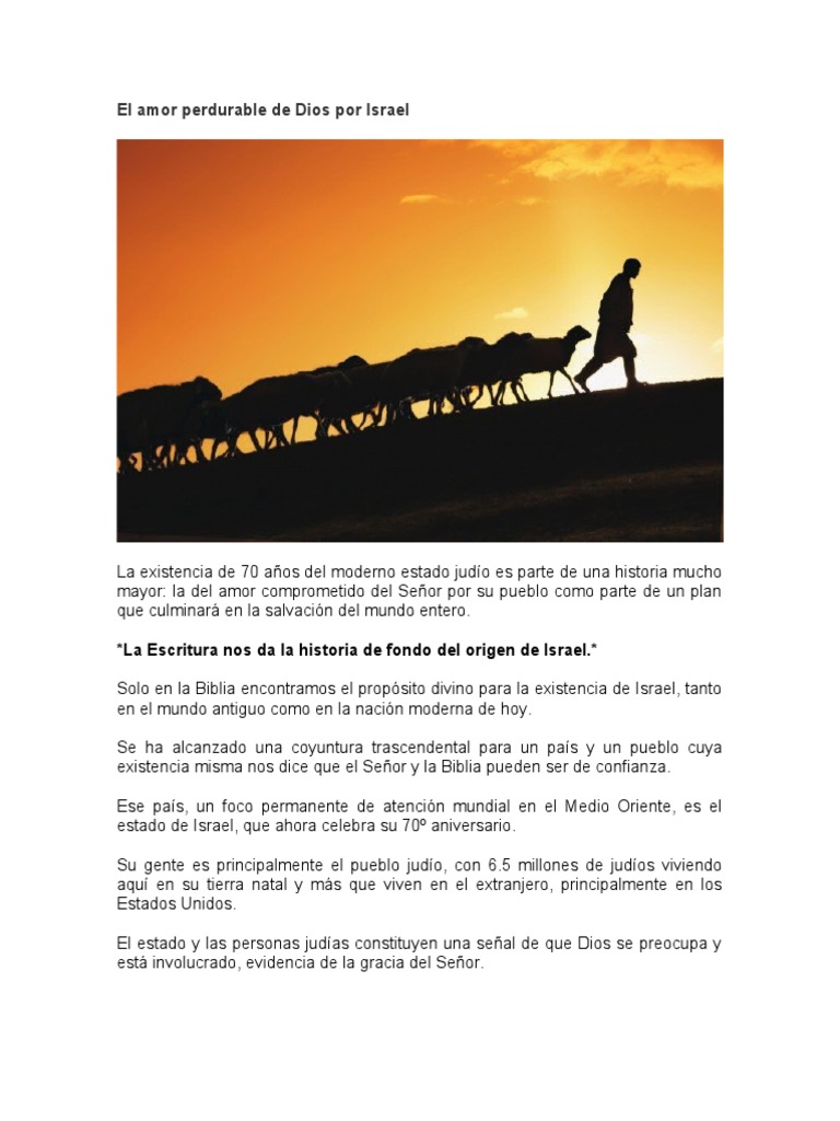 El Amor Perdurable de Dios Por Israel | PDF | Judios | Abrahán