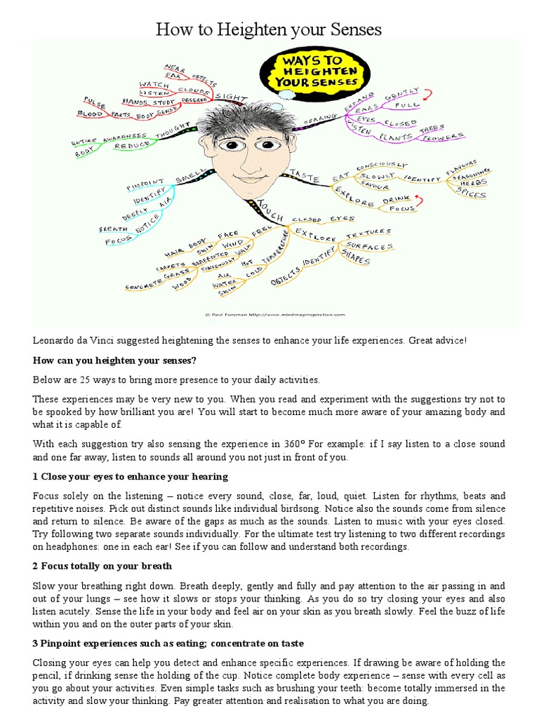 How To Heighten Your Senses | PDF | Senses | Somatosensory System