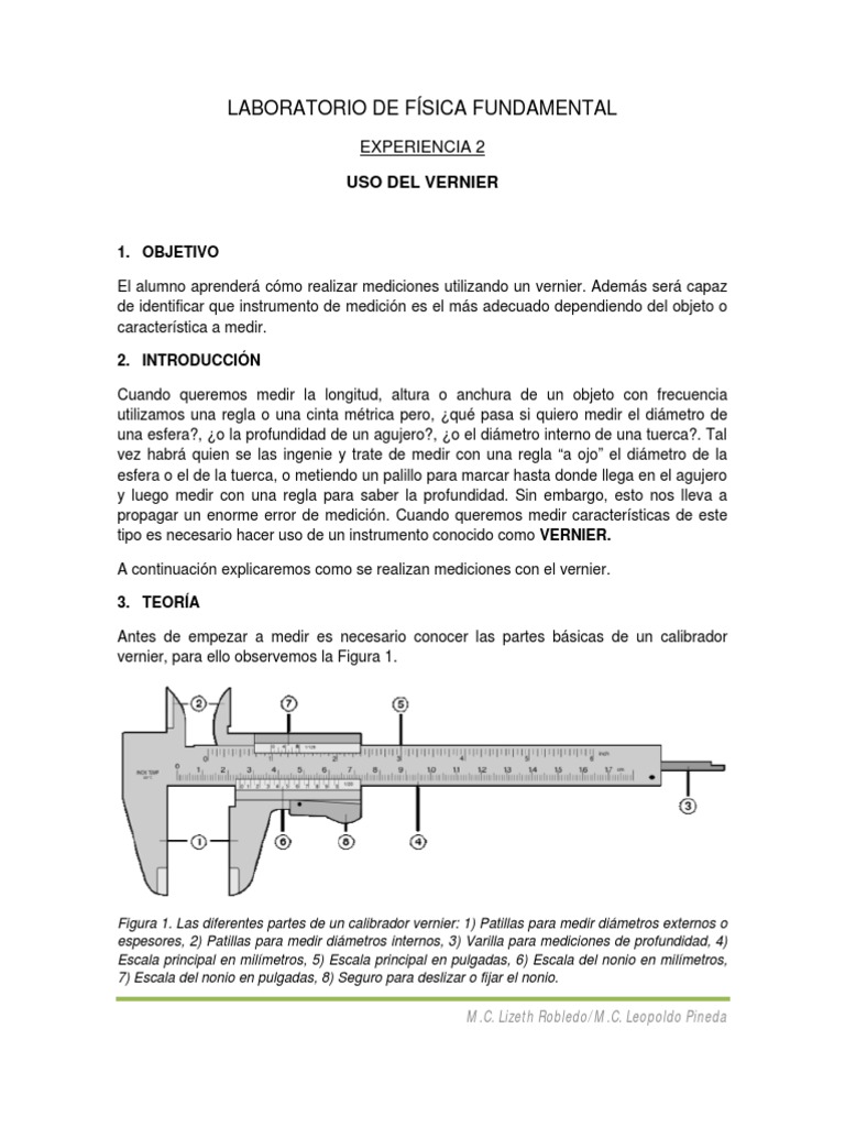 Como Usar Vernier | PDF | Física | Enseñanza de matemática