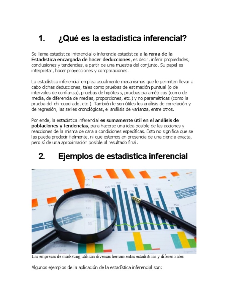Estadstica Inferencial Concepto Usos Y Ejemplos Estadistica