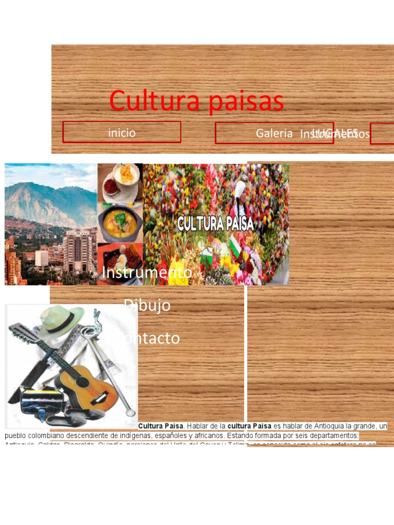 Cultura Paisas 1 | PDF