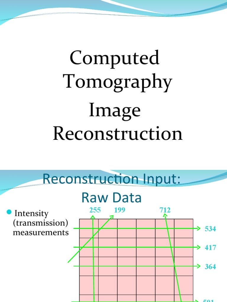 Computed Tomography Image Reconstruction | PDF | Multidimensional ...