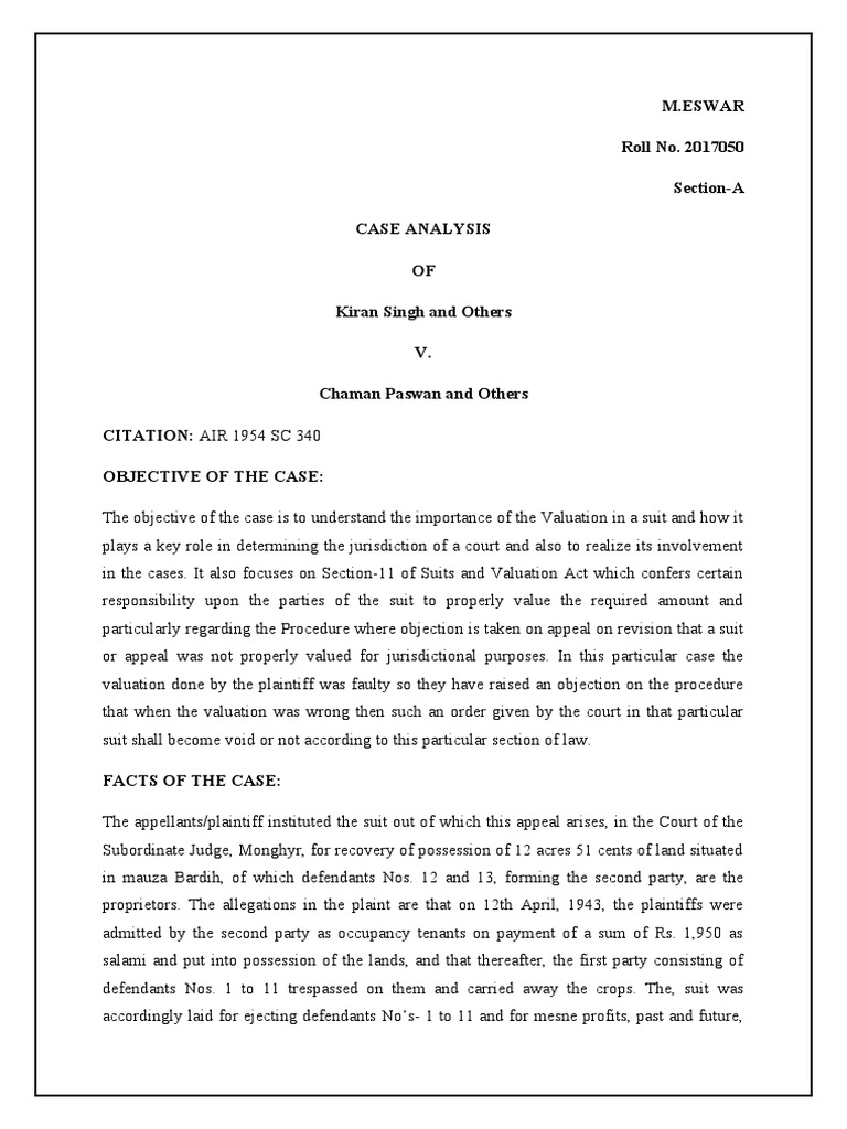 Legal Case Valuation Analysis | PDF | Prejudice (Legal Term) | Lawsuit