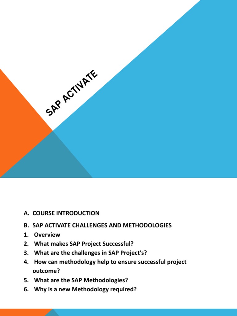 SAP Activate Presentation - v3 | PDF | Scrum (Software Development) | Agile Software Development