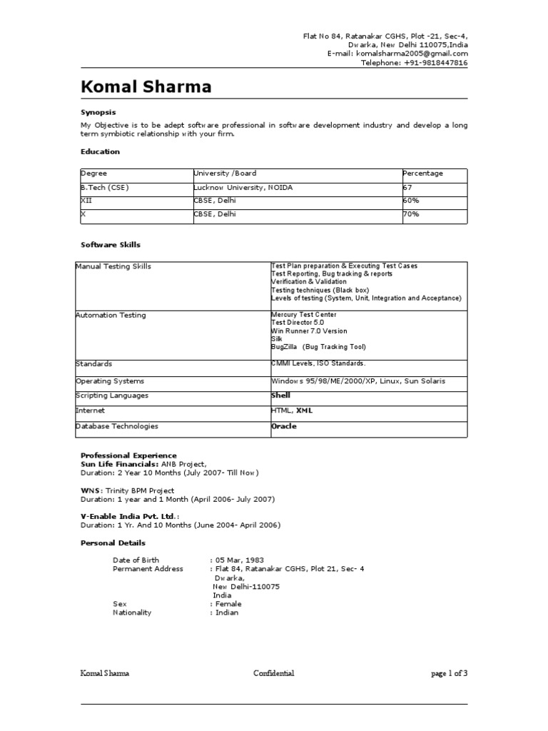 Resume Komal | Download Free PDF | Websites | Microsoft Sql Server