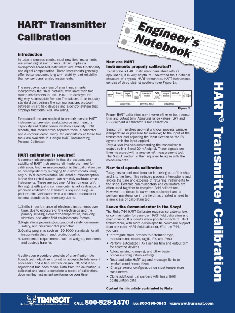 Hart Transmitter Calibration PDF | PDF