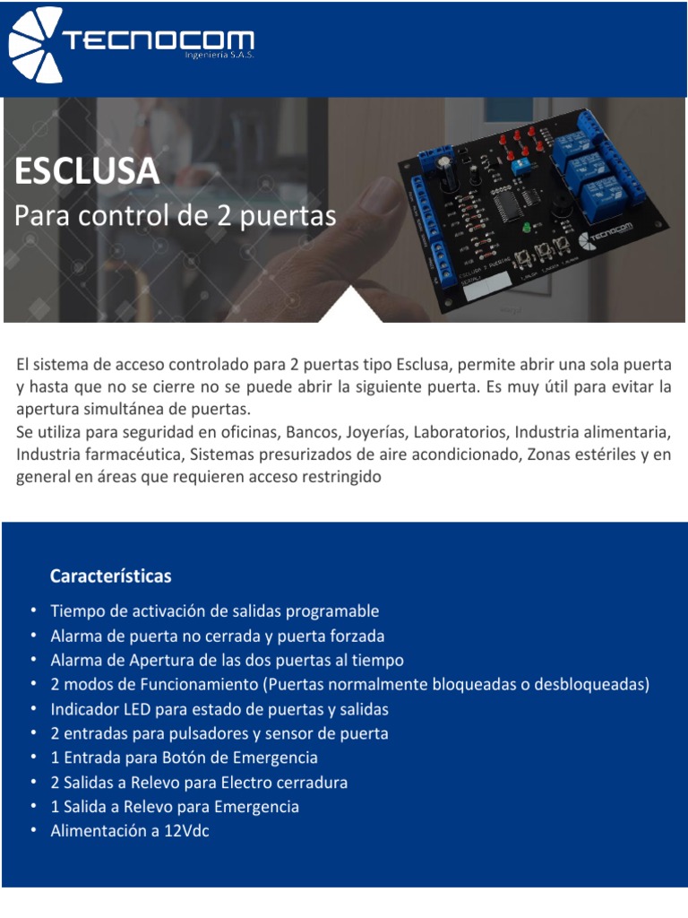 Esclusa 2 Puertas | PDF | Tecnología