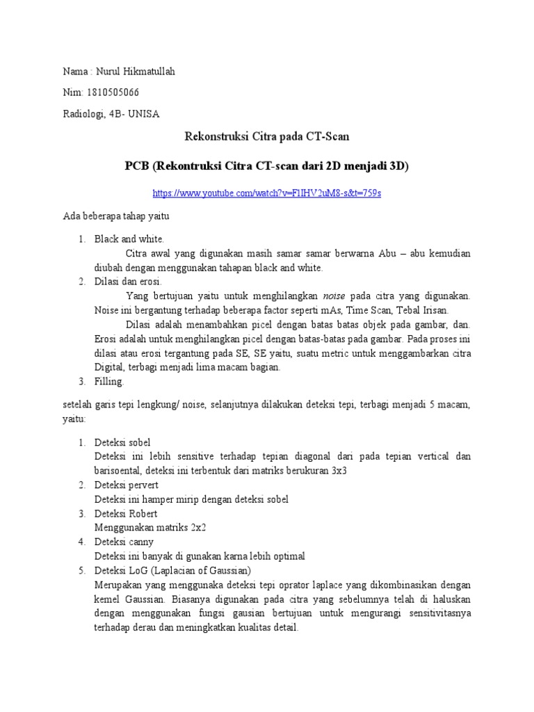 Rekonstruksi Citra 3D pada CT-Scan | PDF | Metode & Bahan Ajar | Sains ...