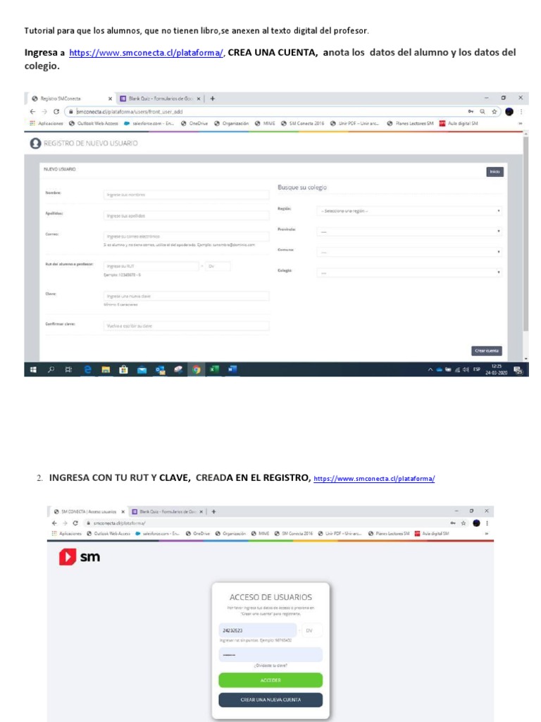 Tutorial Activar Libros SMConecta - Alumnos PDF | PDF