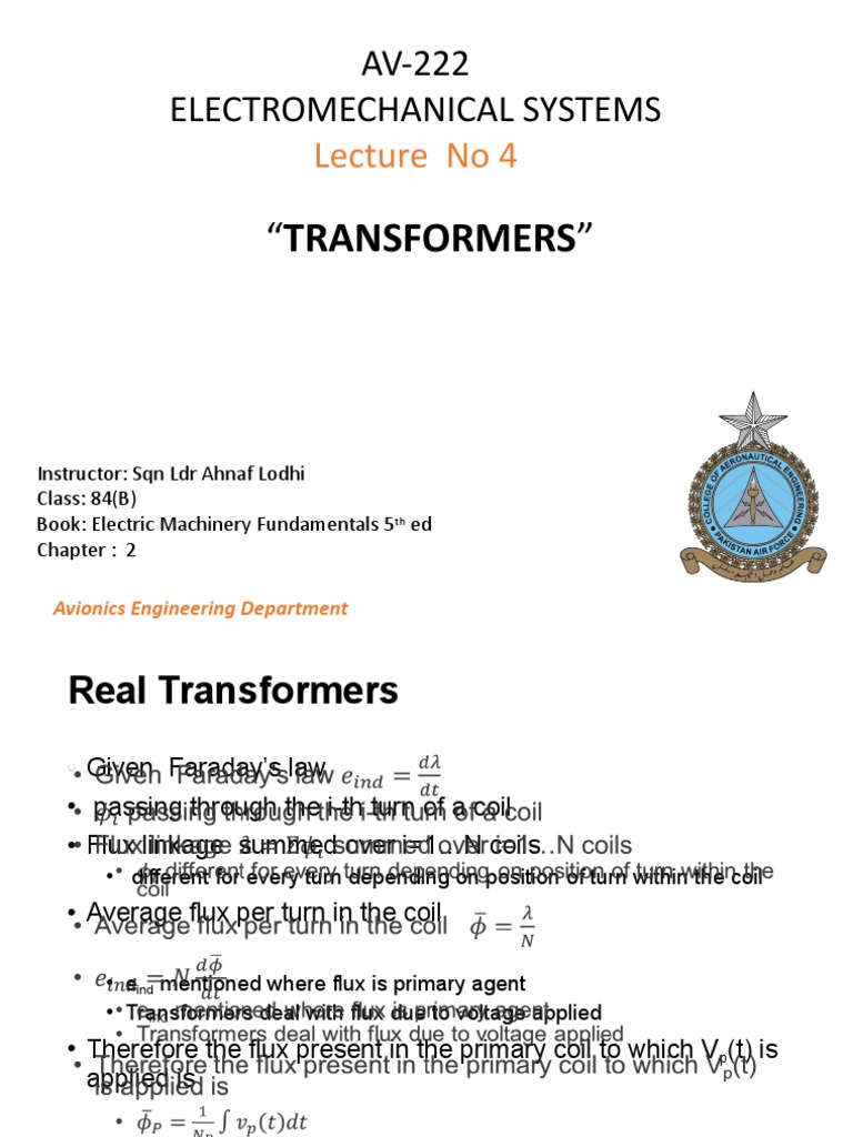 "Transformers": AV-222 Electromechanical Systems | PDF | Transformer ...