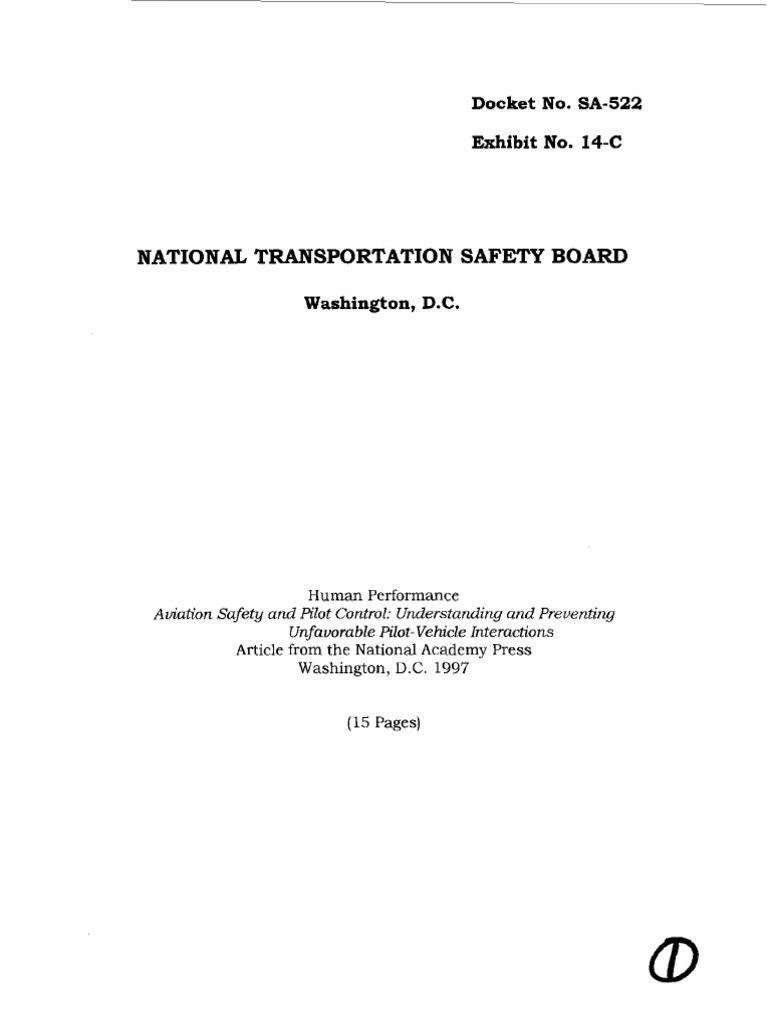 Aviation Safety and Pilot Control 242931 PDF | PDF | Flight Test ...