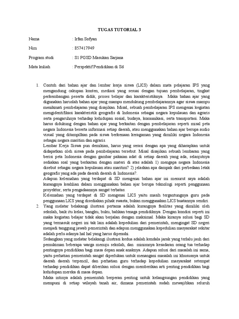 Irfan Sofyan - Kelas A-Tt3-Perspektif | PDF