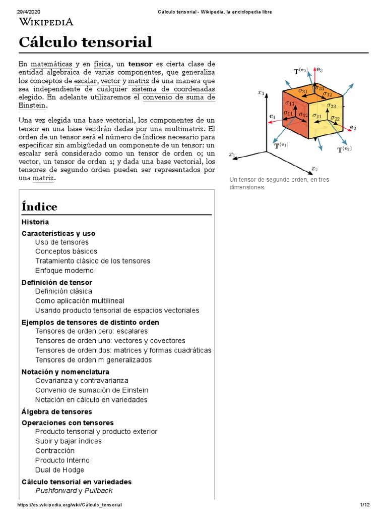 Cálculo Tensorial - W | PDF | Tensor | Álgebra
