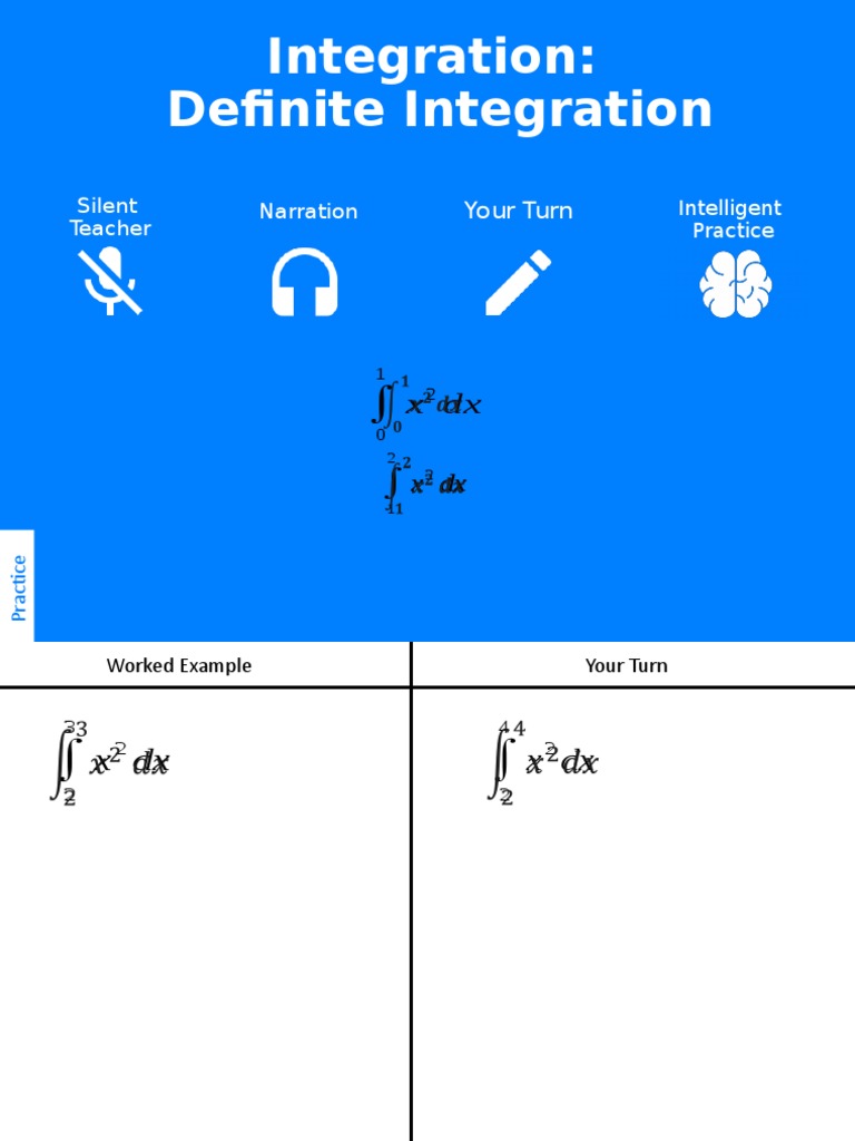 Integration: Definite Integration: Your Turn | PDF