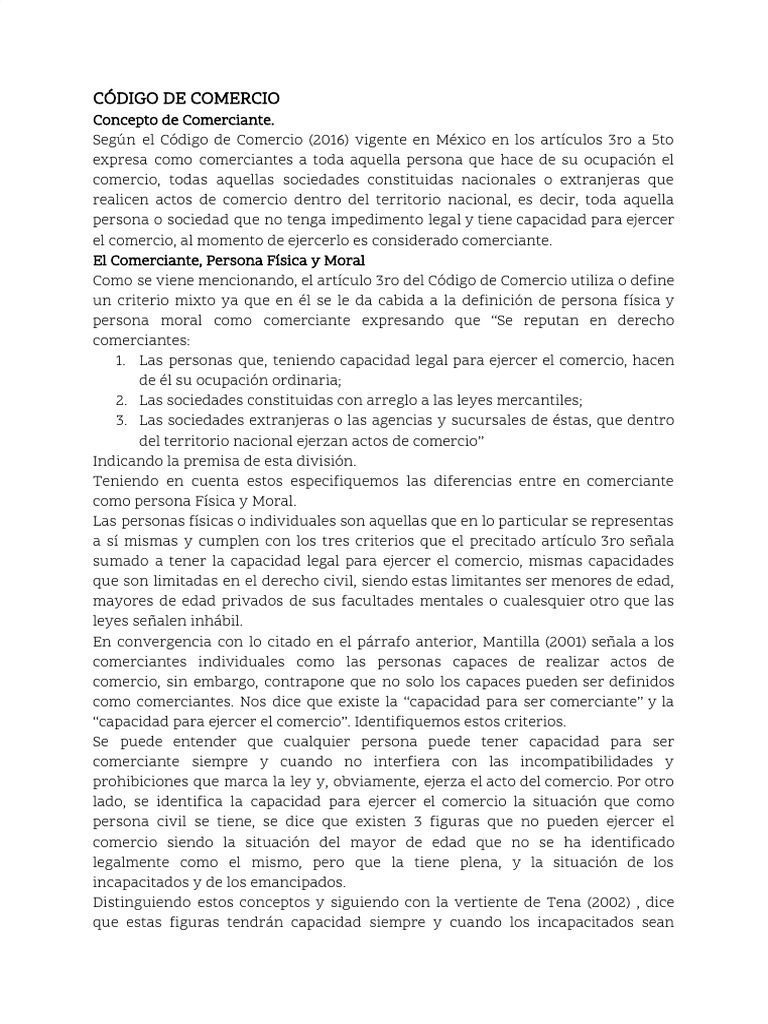 Código de Comercio PDF | PDF | Economias