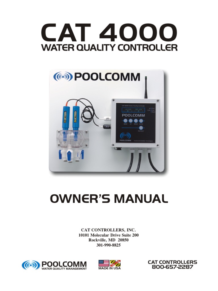 CAT 4000 Water Quality Controller Manual | PDF | Water Quality | Pipe ...