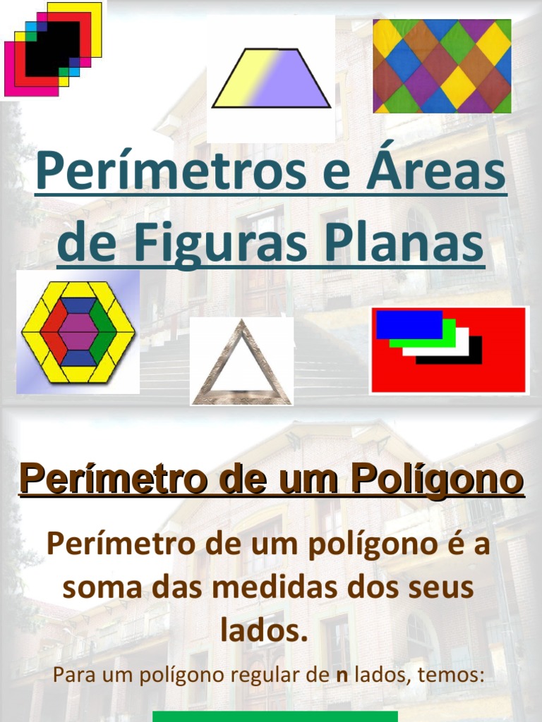 Cálculo de Áreas e Perímetros de Polígonos | PDF | Área | Círculo