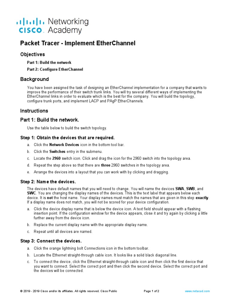 EtherChannel Implementation Guide | PDF | Network Topology | Network Switch