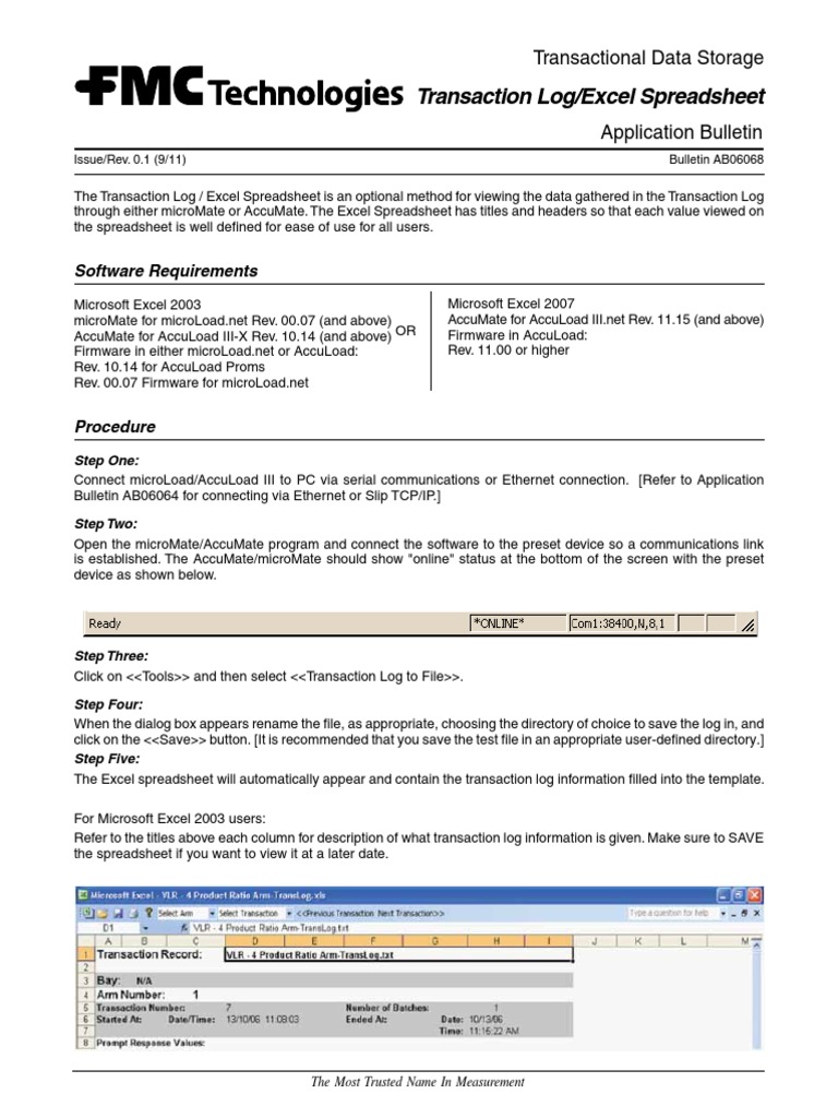 Transaction Log Excel Spreadsheet | PDF | Microsoft Excel | Spreadsheet
