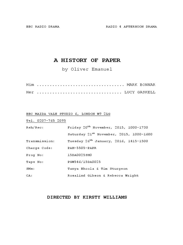 A History of Paper by Oliver Emanuel | PDF | Ernest Hemingway | Lantern