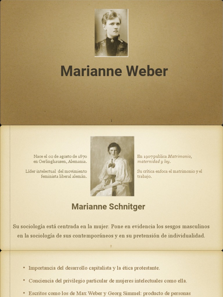 Presentación Marianne Weber | PDF | Matrimonio | Patriarcado