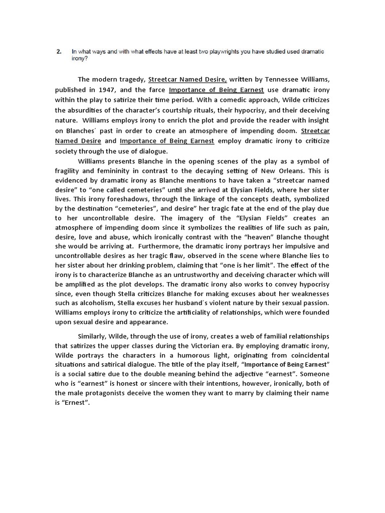 Dramatic Irony in Classic Plays | PDF | Irony | Satire