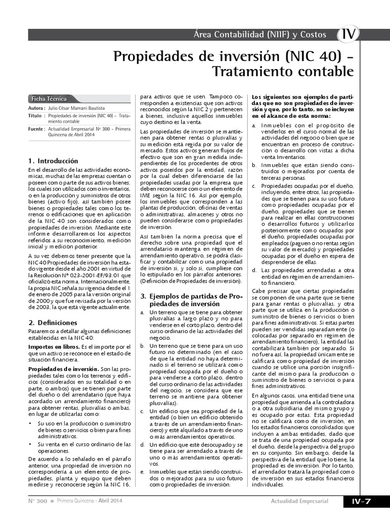 Nic 40 | PDF | normas internacionales de INFORMACION FINANCIERA ...