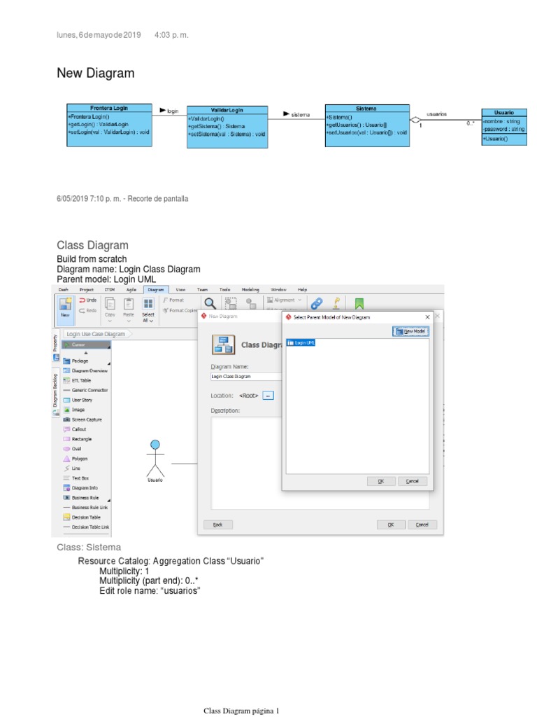 2 - Lab UML Login - Class Diagram PDF | PDF | Applied Mathematics ...