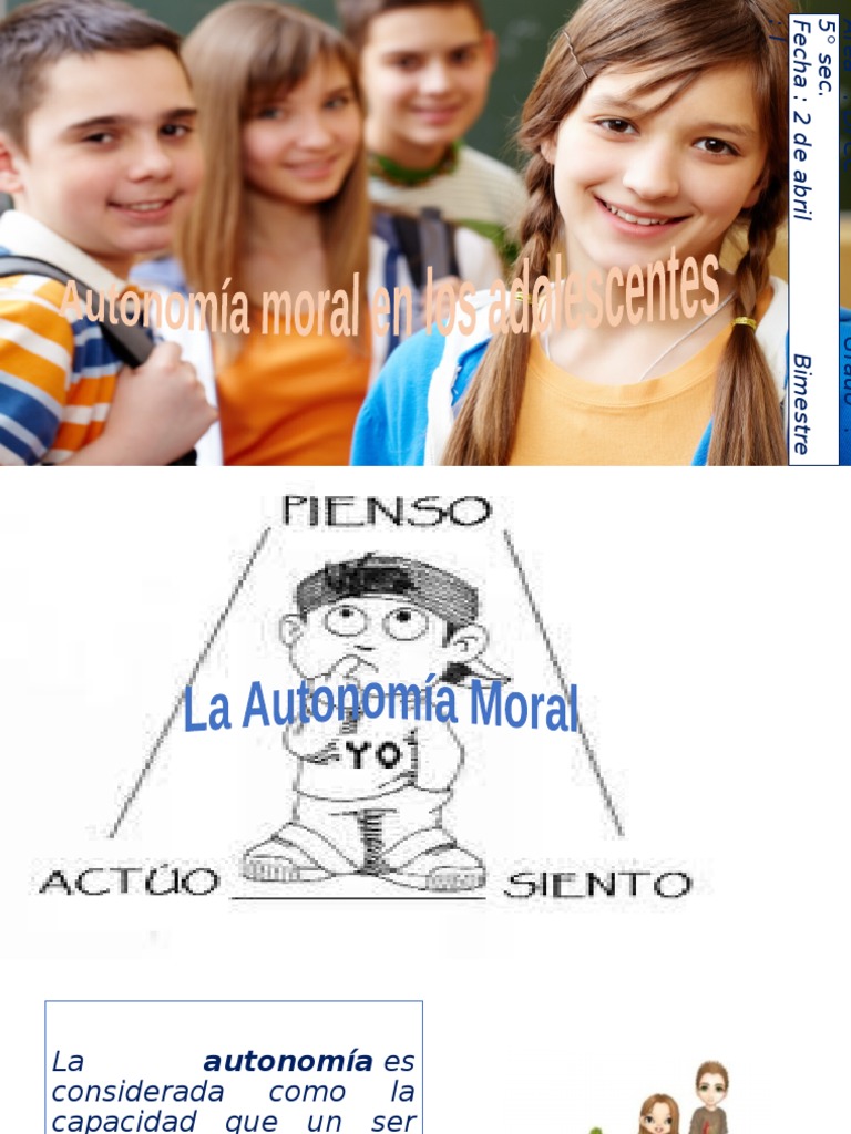Autonomía Moral 5° DPCC | PDF | Moralidad | Ciencia cognitiva