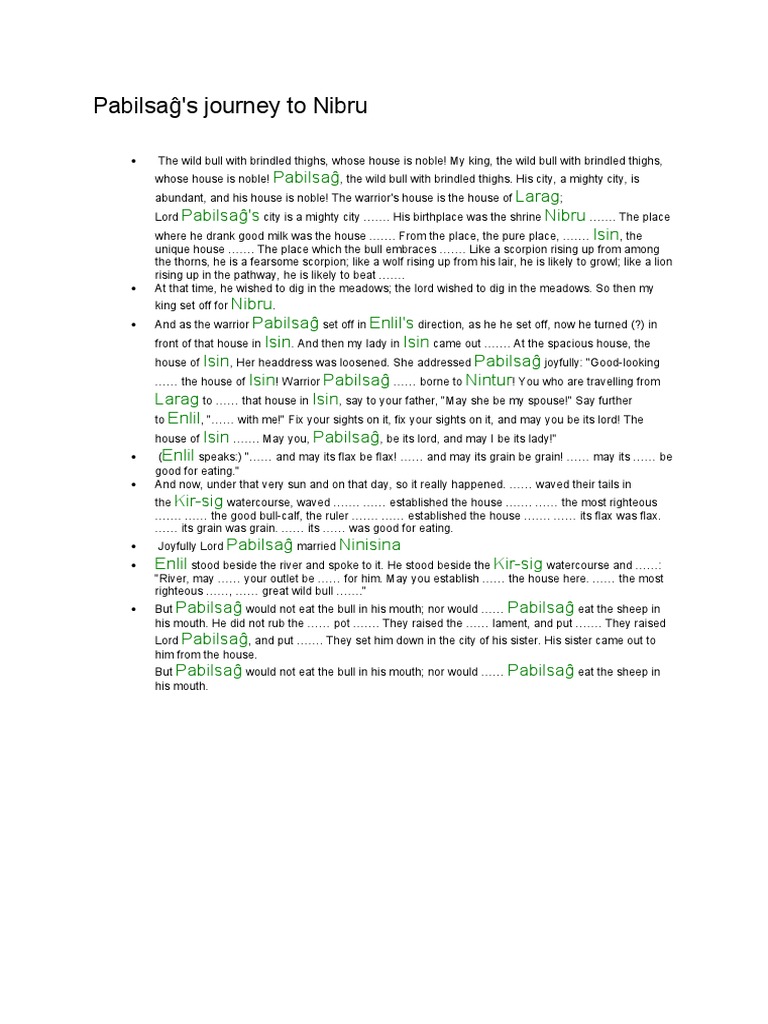Pabilsaĝ | PDF | Mesopotamian Mythology | Ancient Semitic Religions