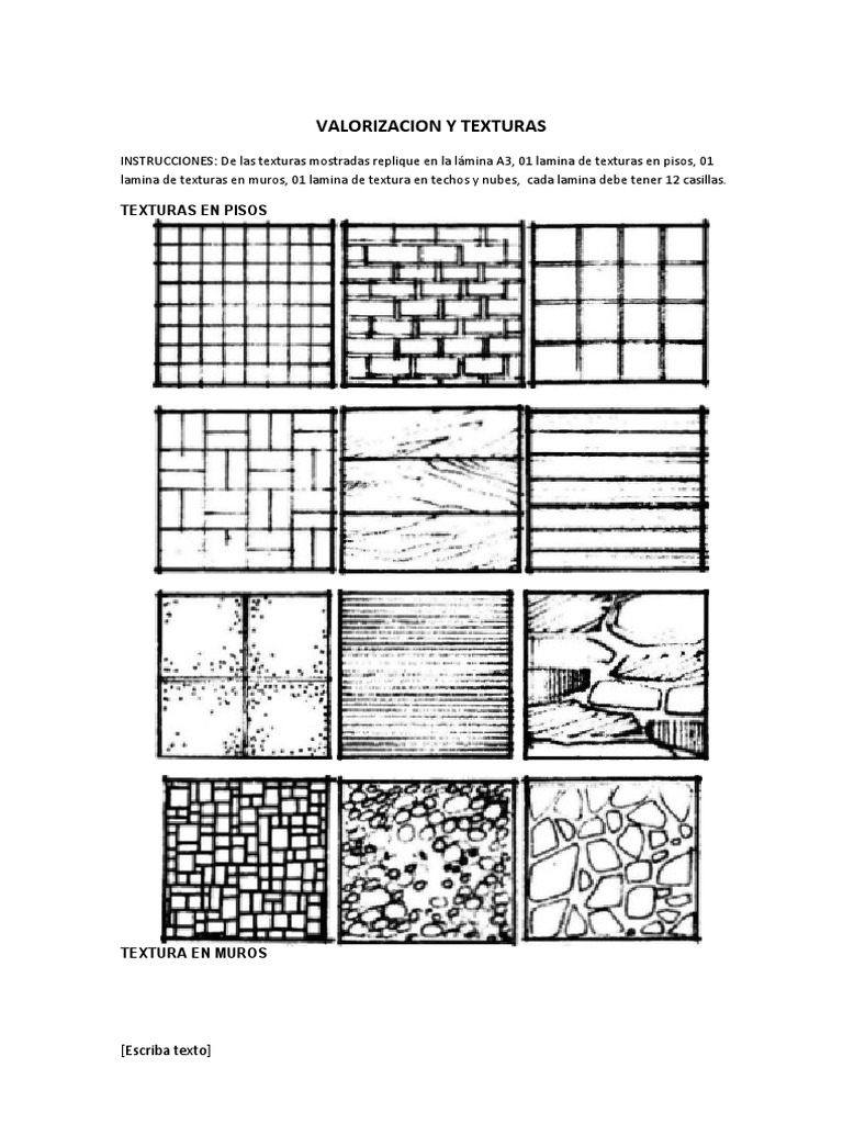 Texturas para Dibujo Arquitectónico | PDF