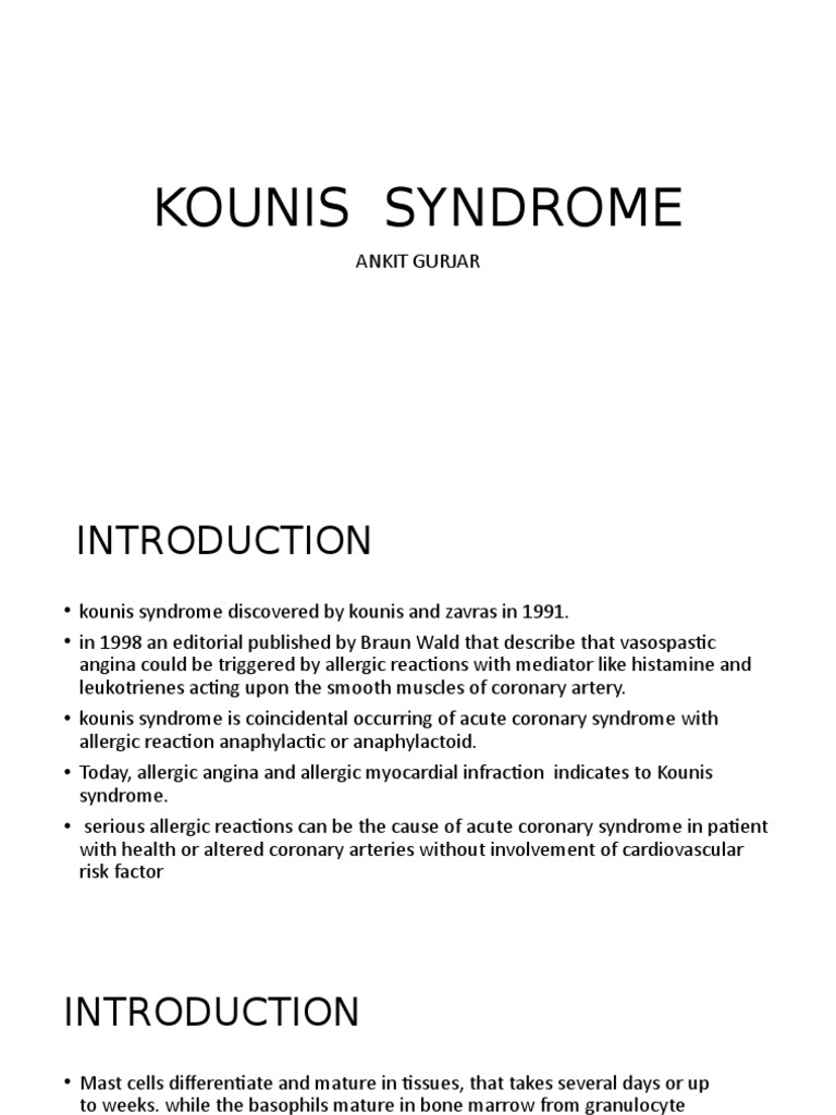 Kounis Syndrome | PDF | Myocardial Infarction | Cardiology