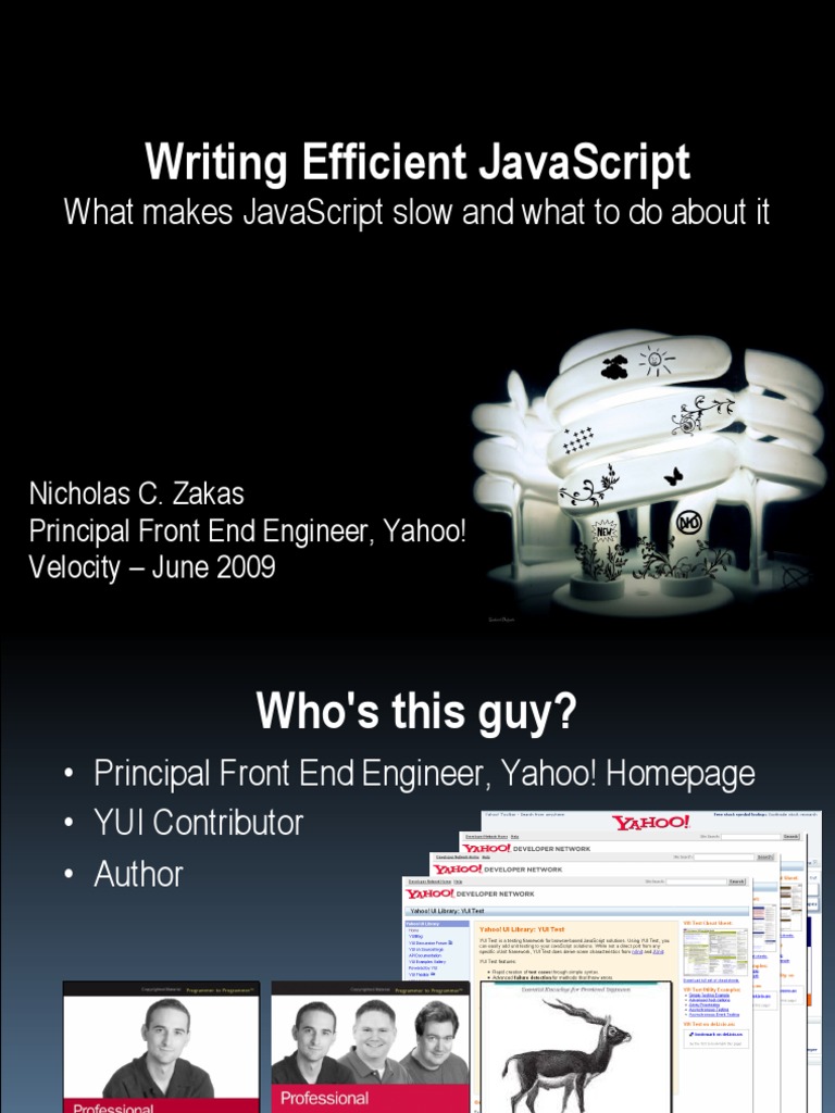 Writing Efficient Javascript | PDF Writing Efficient Javascript | PDF